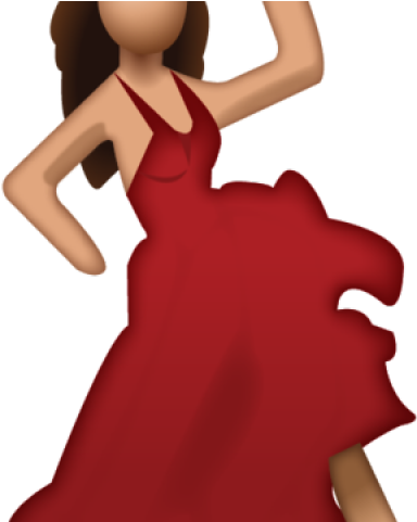 Emoji Clipart Dancing - Red Dress Emoji Png Transparent Png - Full Size ...