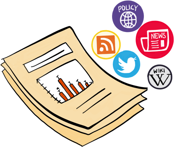 Download Image Of A Research Paper With Five Icons - Altmetrics Clipart ...