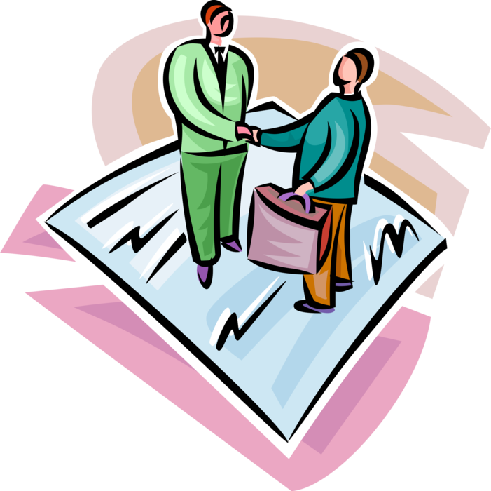 Co Workers Shake Hands Confirming Binding Image - Clip Art - Png ...