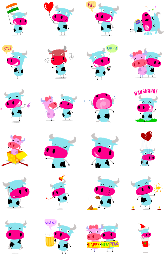 Stickers Are A Unique Way Of Sharing Your Expressions - Moohan Clipart ...