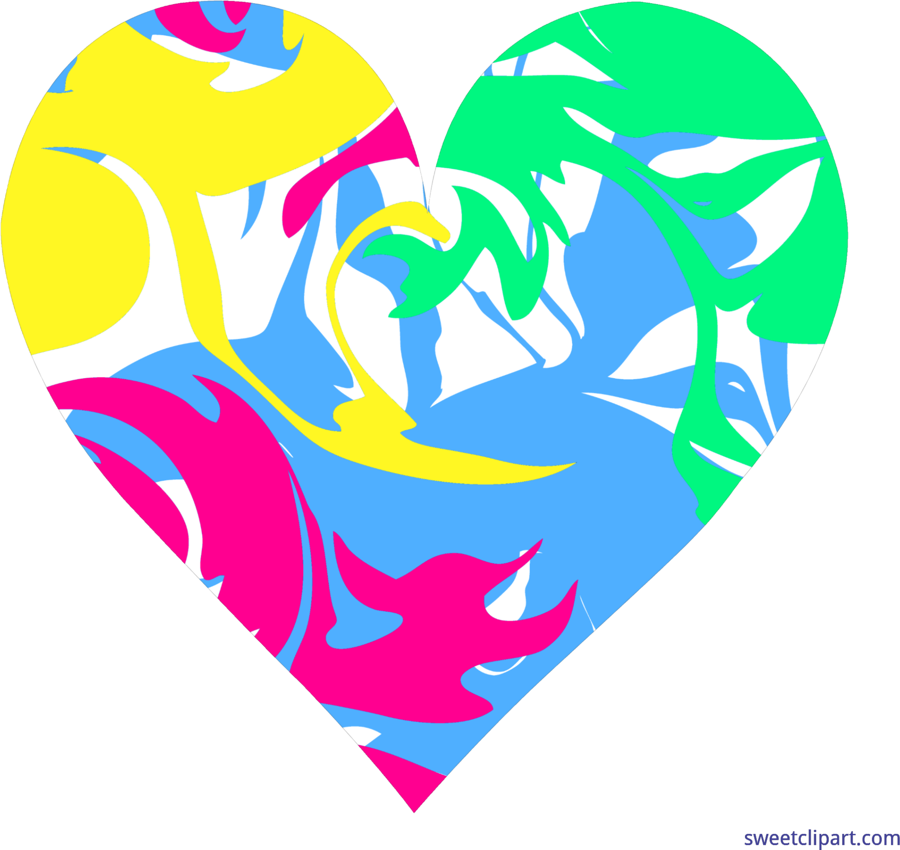 Heart Clip Art Sweet - Colorful Heart Transparent Png - Full Size ...