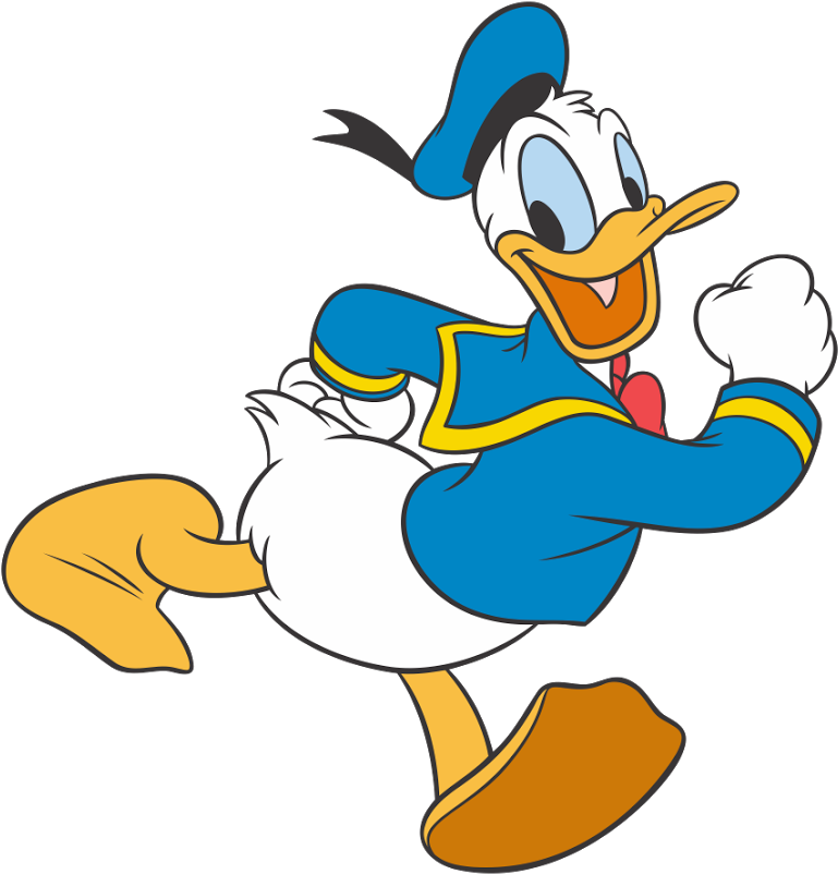 Vector Duck Cartoon Png Free - Donald Duck No Background Clipart - Full ...