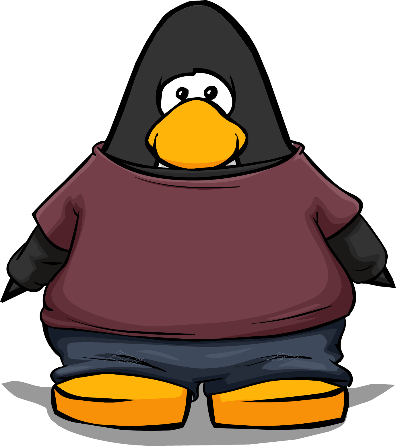 Red Undercover Shirt Pc - Black Shirt Club Penguin Clipart - Full Size ...