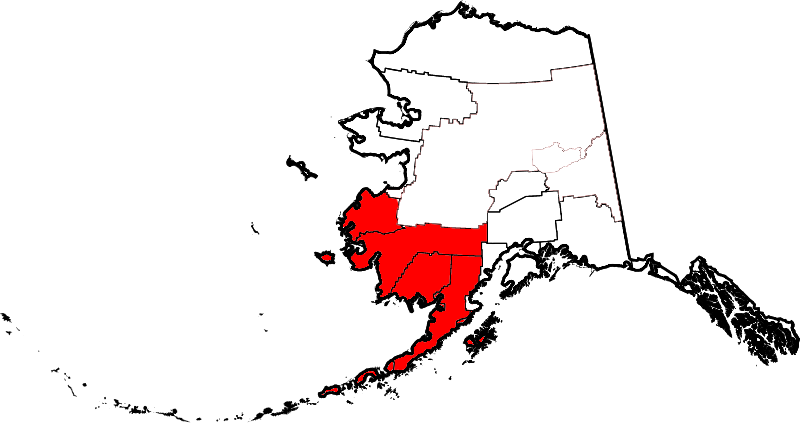 Southwest Alaska Map Clipart - Full Size Clipart (#2080728) - PinClipart