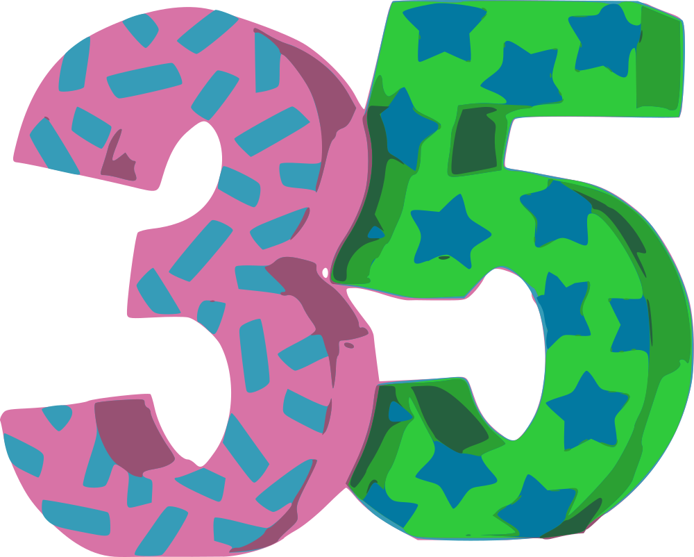 Download Numeros 35 Animados Clipart (#2083588) - PinClipart