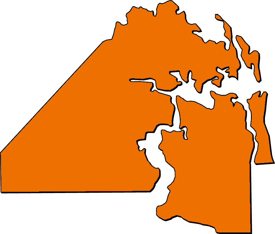 A Collection Of Simplified Outline Maps Of Duval County Clipart - Full ...