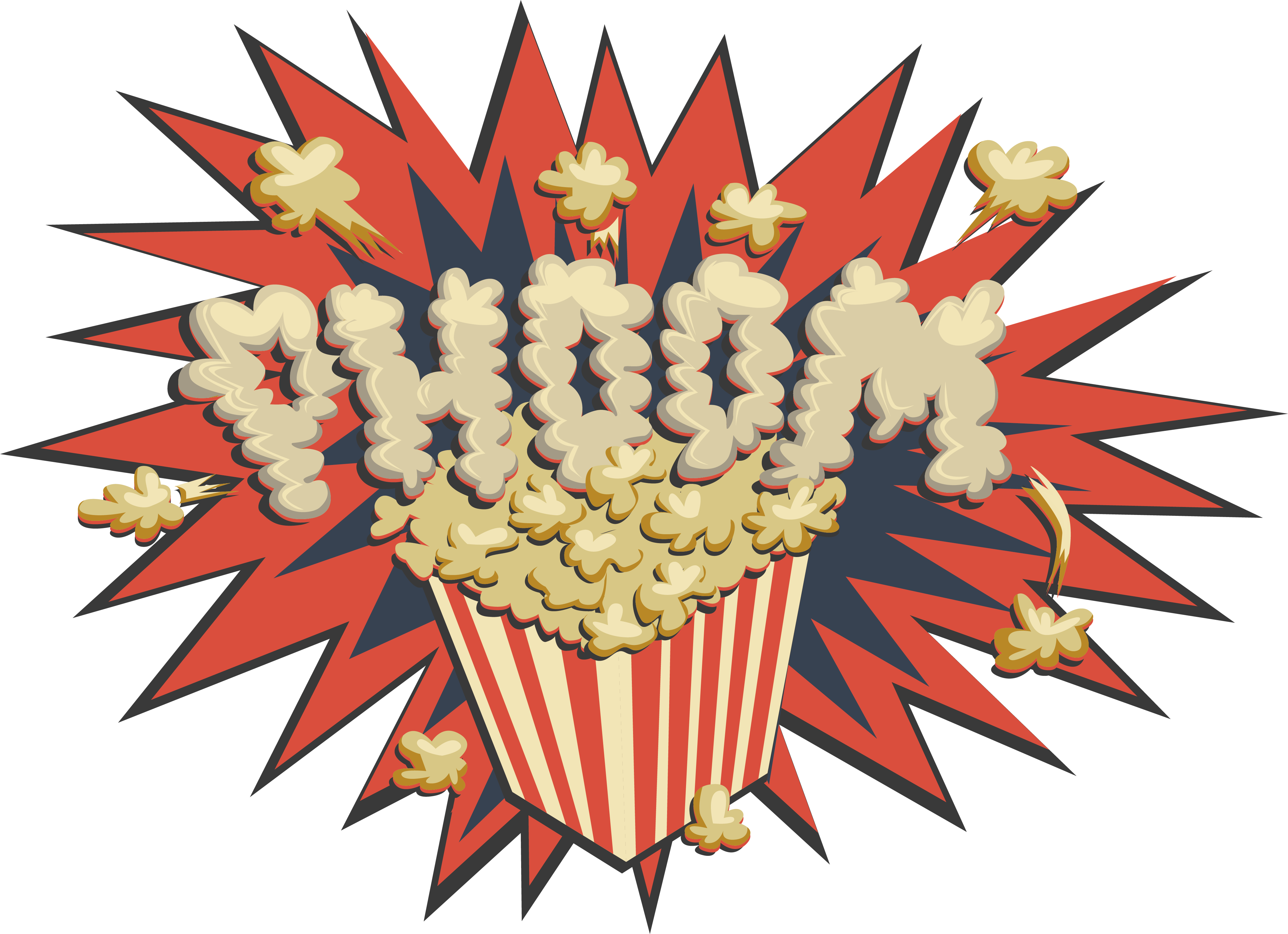 Explosion Clipart Popcorn - Blank Comic Book For Kids [book] - Png ...