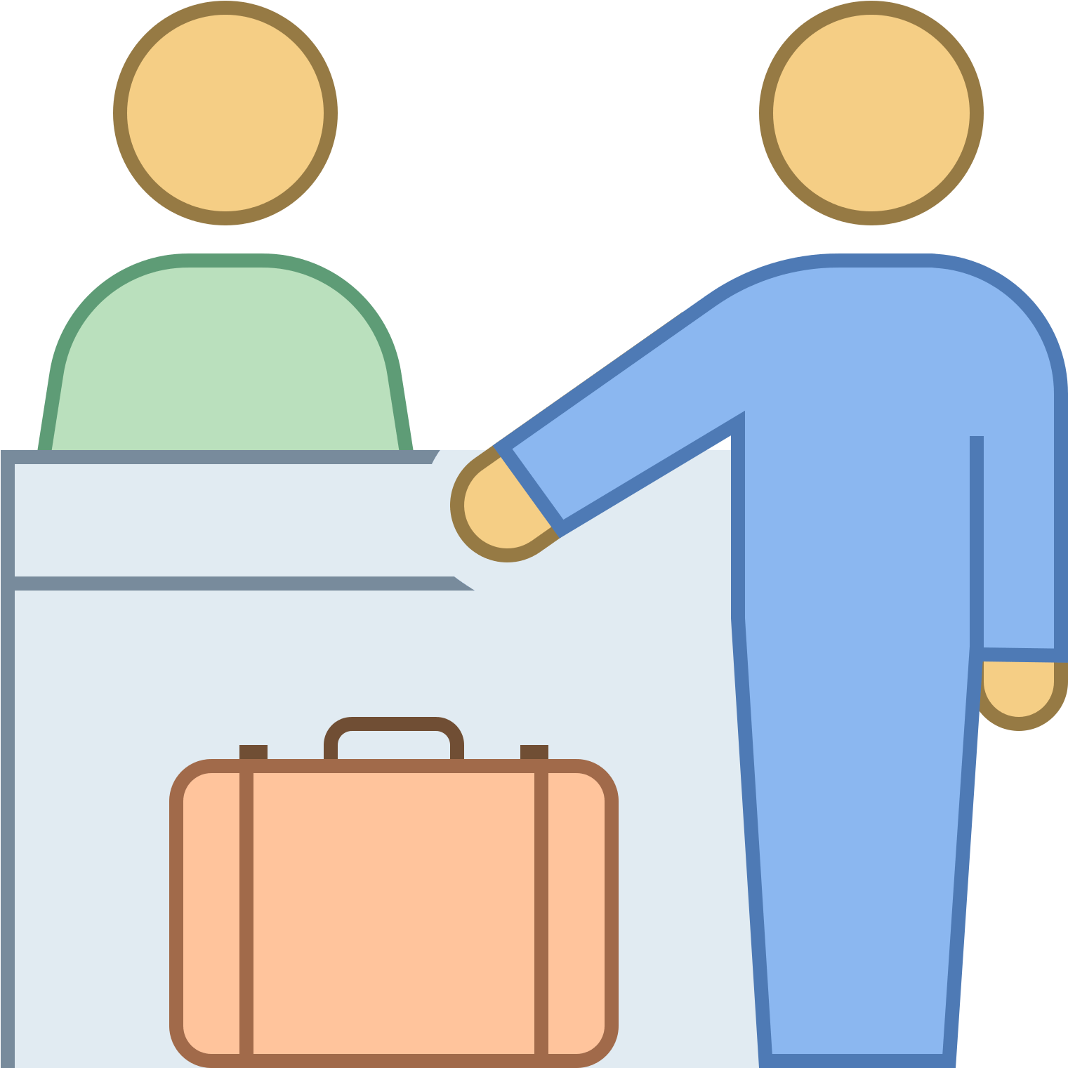 Download Front Desk Icons Download - Airport Check In Cartoon Clipart ...