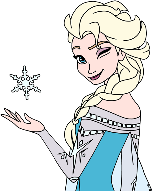 Elsa Snowflake Elsa Smiling Elsa Winking - Elsa Clipart - Png Download ...