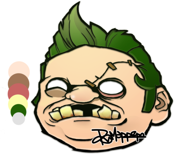 Yellow Loser People - Dota 2 Pudge Head Clipart - Full Size Clipart ...