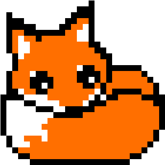 Cute Pixel Fox - Cartoon Clipart - Full Size Clipart (#2106620 ...