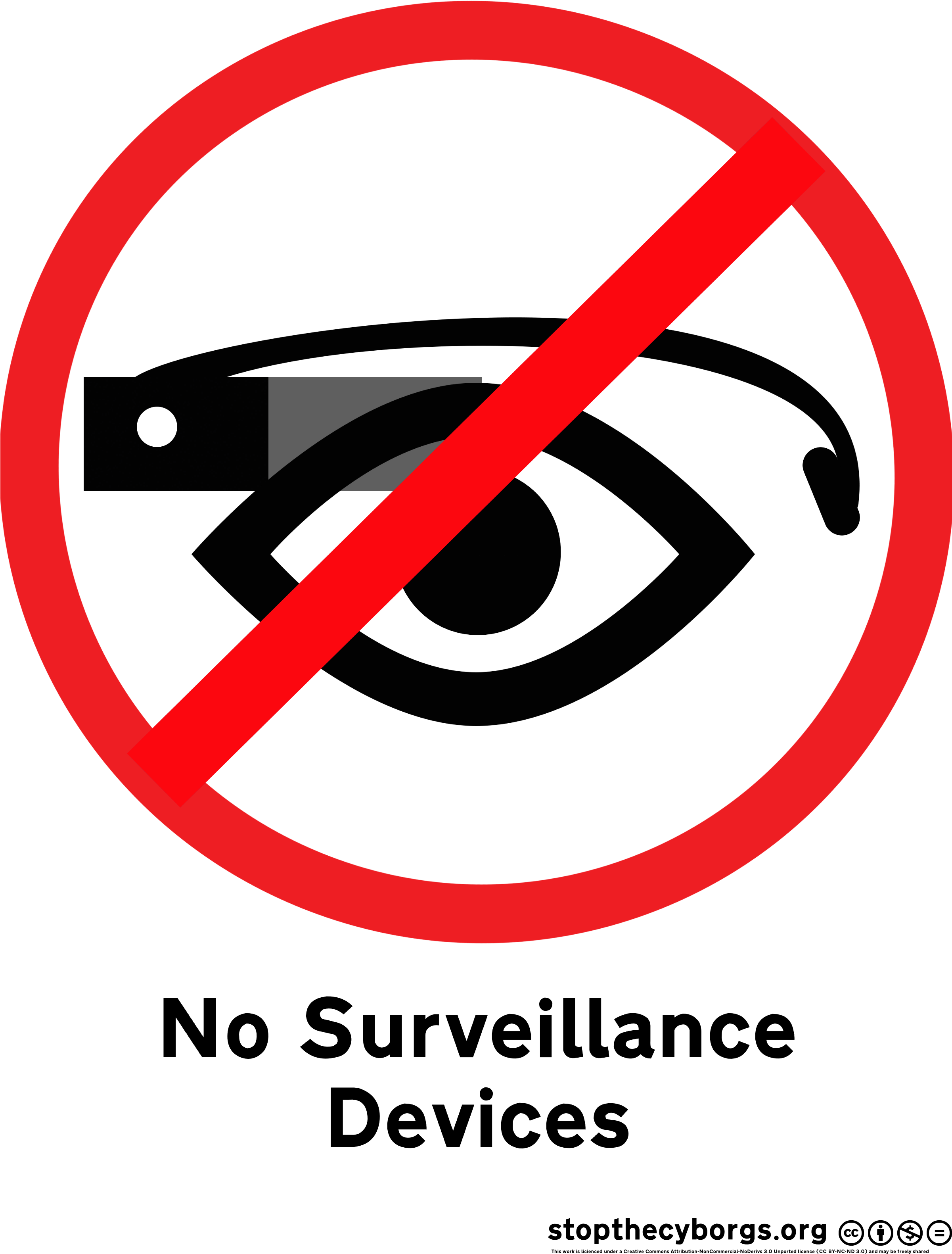 No Glassholes Allowed - Google Glass Stop The Cyborgs Clipart - Full ...