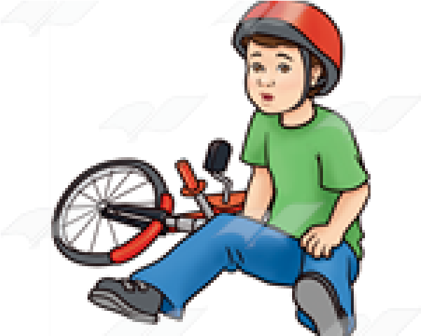 Bike Clipart Fallen Off - Boy Falling Off Bike Clipart - Png Download ...
