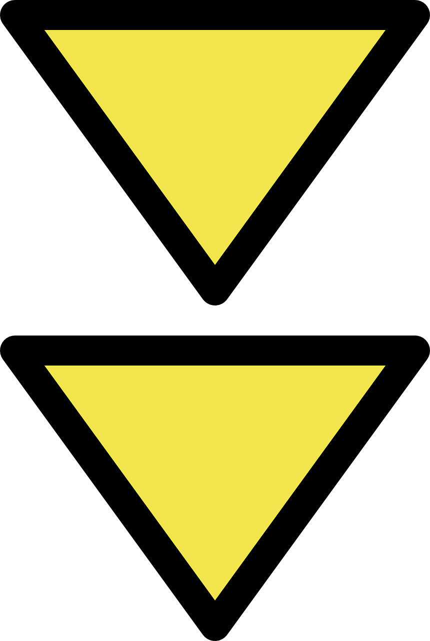 Triangles Down Sign Geometric Png Image - Simbol Segitiga Ganda ...