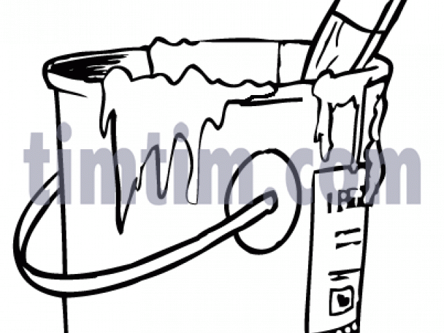 Bucket Drawing - Balde De Tinta Para Colorir Clipart - Full Size ...