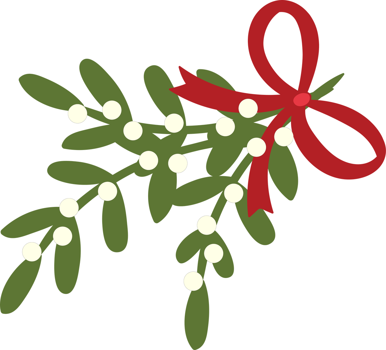 Mistletoe Svg Cut File - Mistletoe Svg Clipart - Full Size Clipart ...