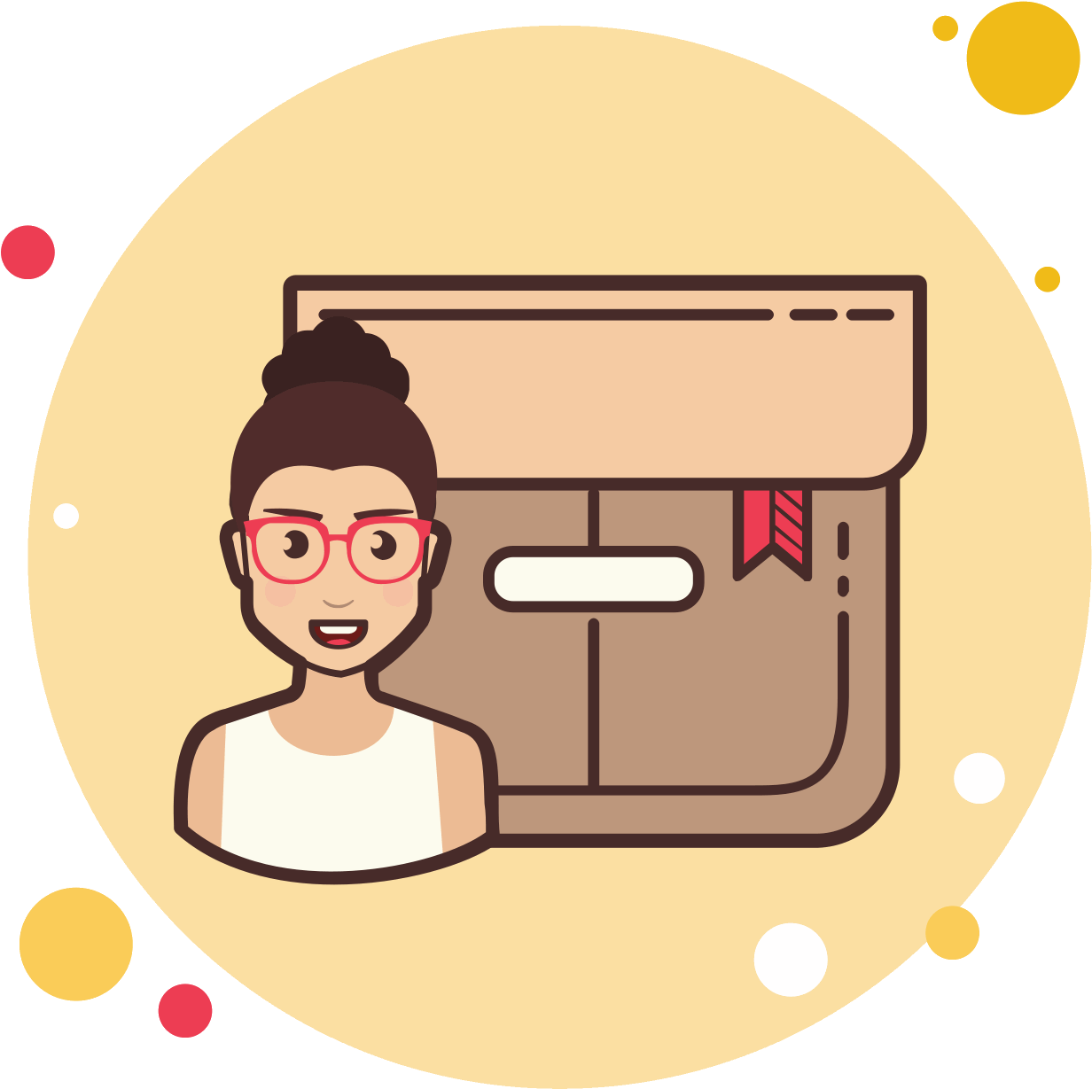 Girl With Glasses Product Box Icon - Icon Clipart - Full Size Clipart ...