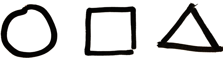 Download Sketching With 3 Simple Shapes - Circle Triangle Square Png ...