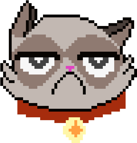 Download Grumpy Cat - Pixel Art Grumpy Cat Clipart (#2172610) - PinClipart