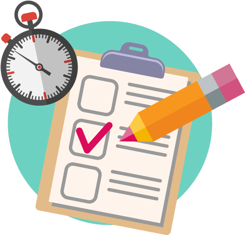 Multiple Choice Questions Are The Standard For Objective Clipart - Full ...