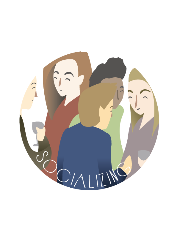 Socializing-final - Cartoon Clipart - Full Size Clipart (#2178525 ...