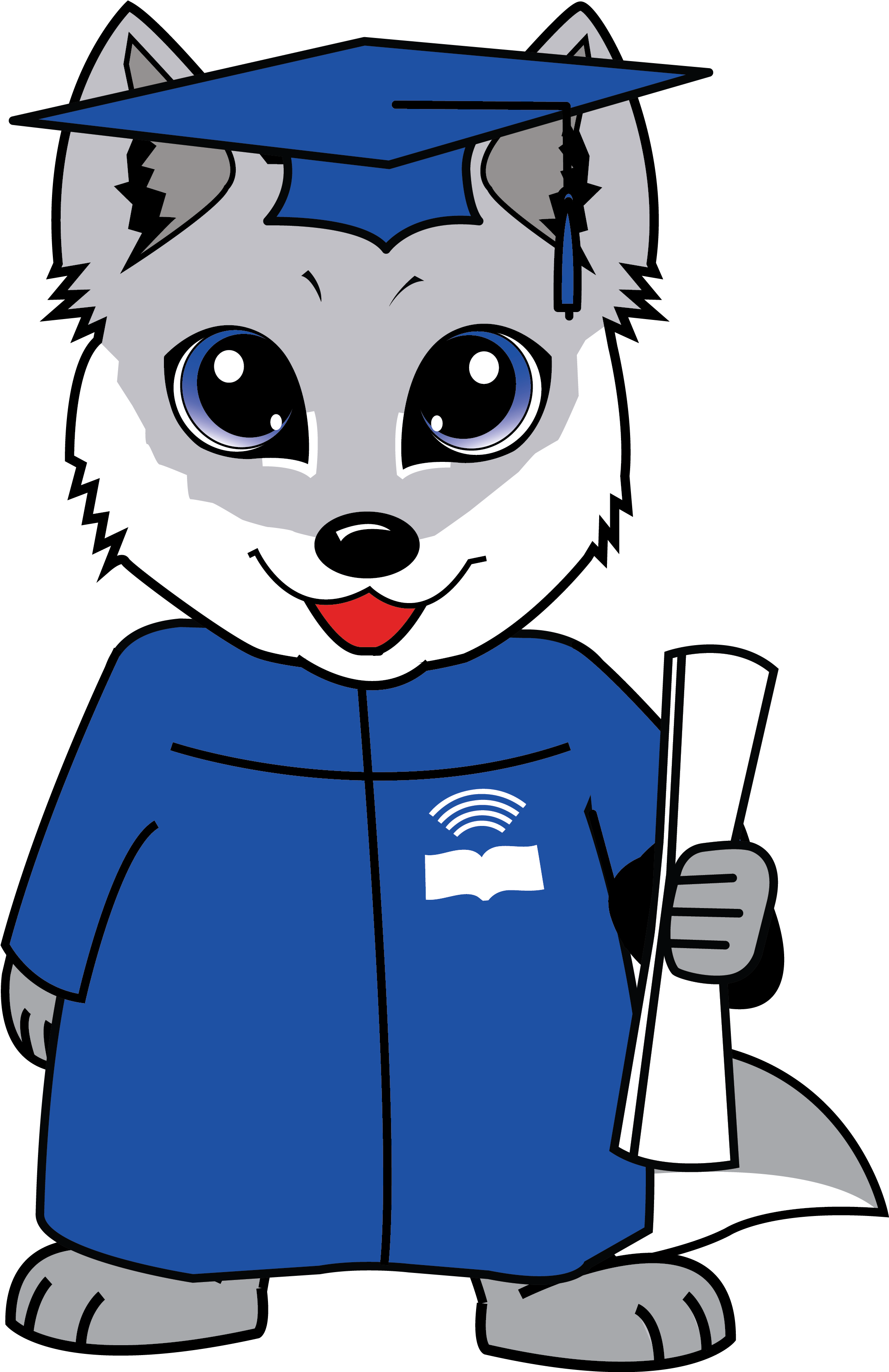 Wolfie In Cap And Gown Image - Cartoon Clipart - Full Size Clipart ...