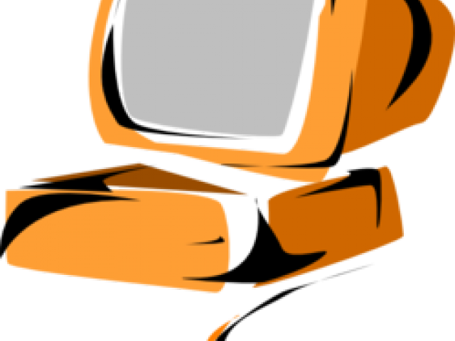 Computer Clipart Orange - Clip Art - Png Download - Full Size Clipart ...