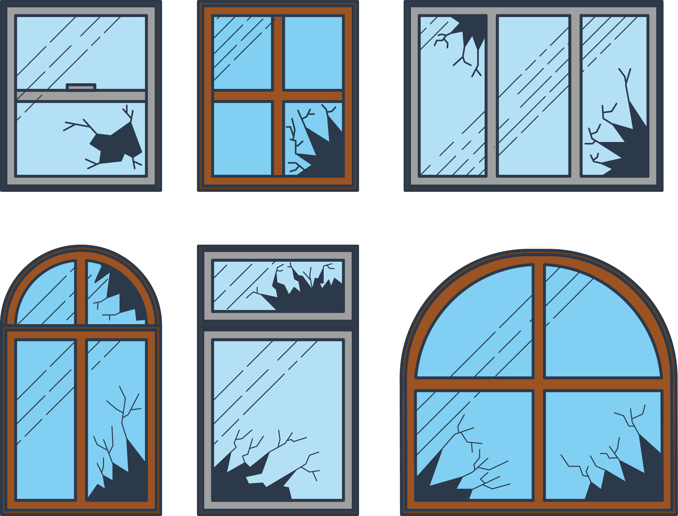 Download Shatter Broken Windows Theory Clip Art - Png Download ...
