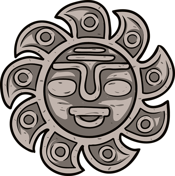 Download Art Aztec Sun By Vadim Pavlov - Sticker Clipart (#2184870 ...