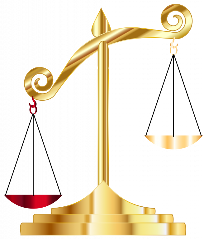 The Balancing Of Light And Darkness - Balance Scale Png Clipart - Full ...