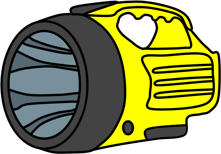Flashlight, Utility, Yellow - Camping Clipart - Full Size Clipart ...
