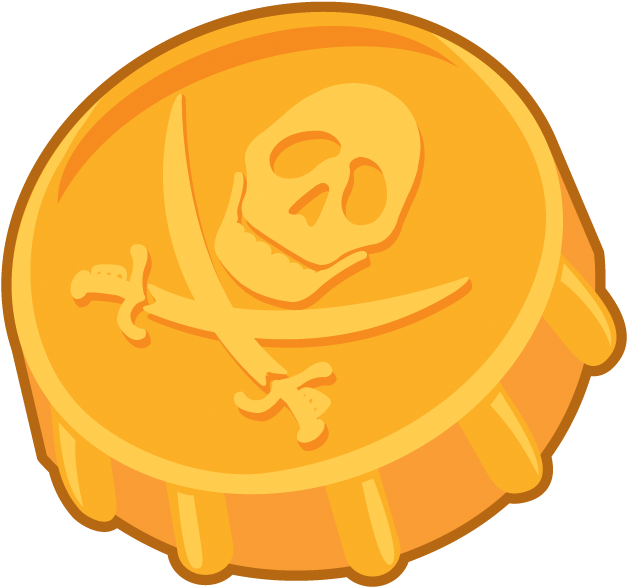 Coin Clipart Gold Doubloon - Gold Pirate Coin Png Transparent Png ...