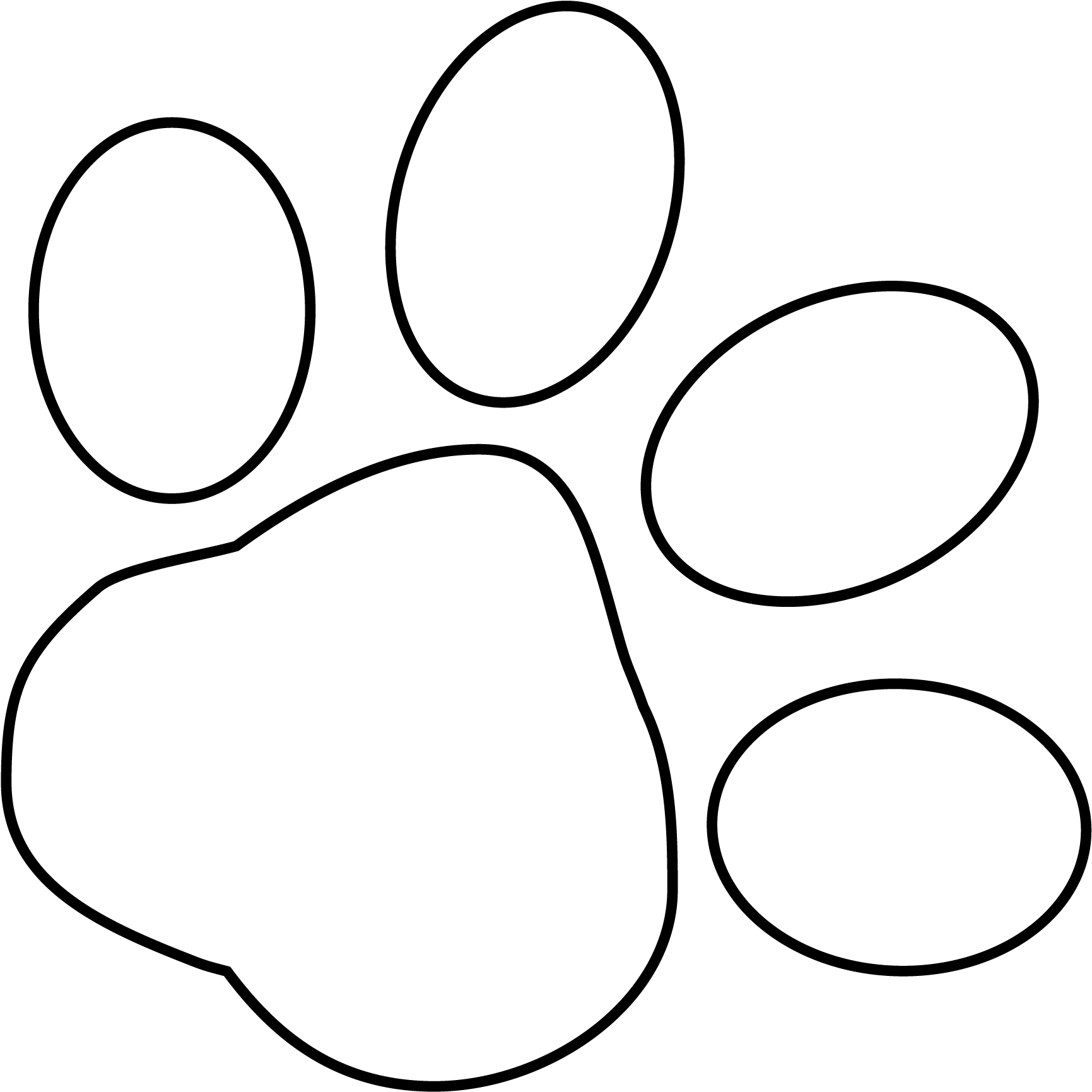 Download Pawprint - White Paw Print Transparent Clipart (#221932 ...