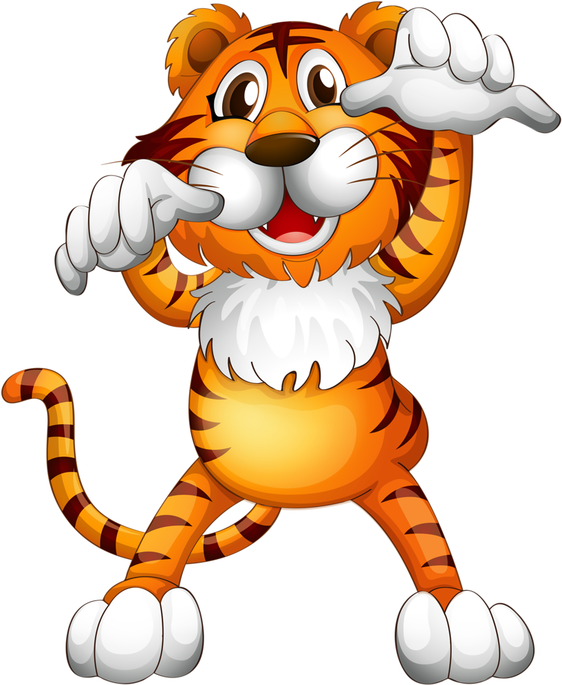 B * * Lion Clipart, Funny Tiger, Tiger Drawing, Window - Cartoon Scary ...