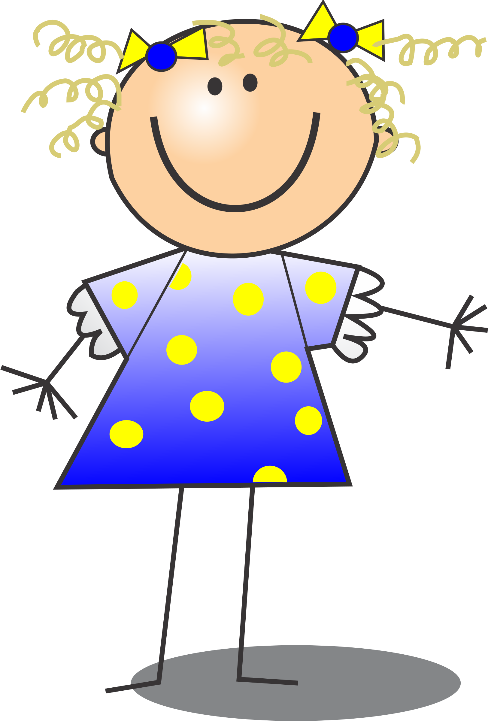 Big Image - Stick Figure Girl Clipart - Png Download - Full Size ...
