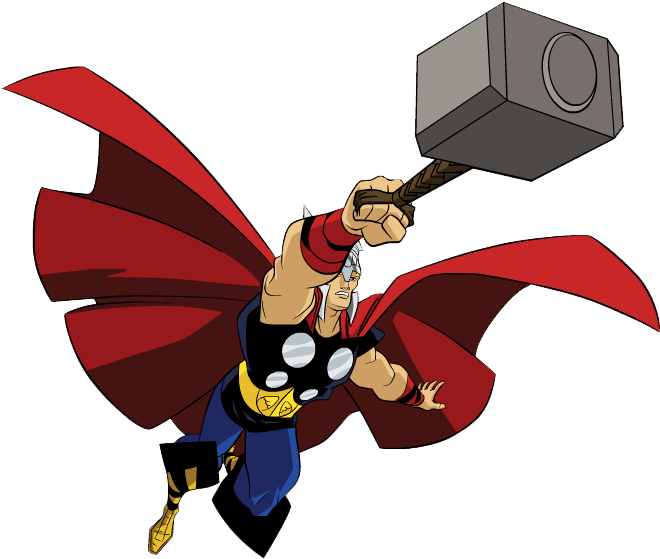 Thor Clipart - Thor Mighty Heroes Avengers Earth's - Png Download ...