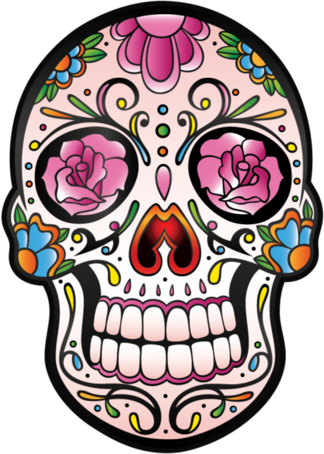 Mq Skull Skulls Calavera Flowers - Sugar Skulls Colouring Book [book ...
