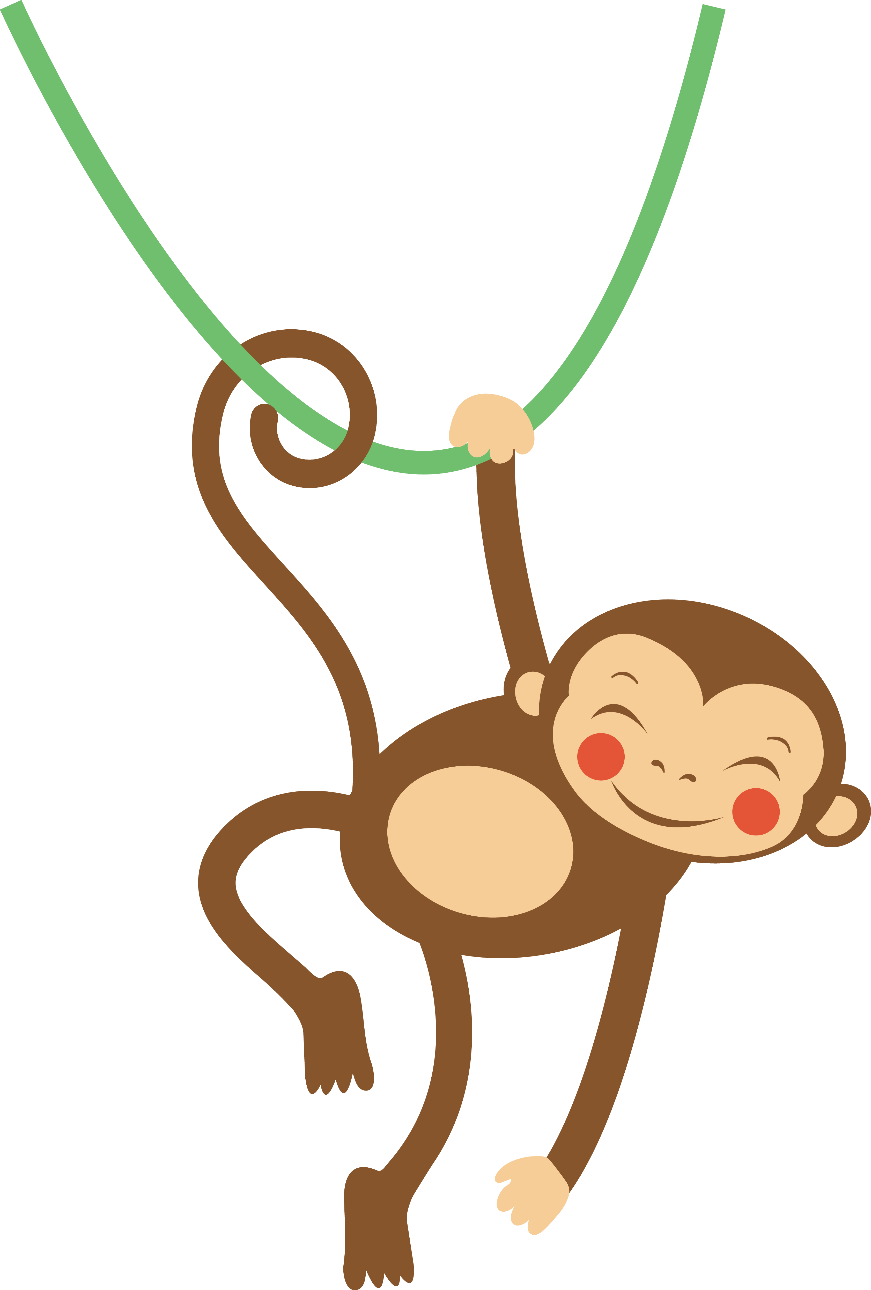 Monkey Cartoon Clip Art Letter Animal Star - Monkeys Bath Mat - 17" X ...