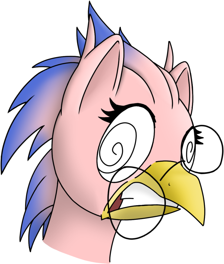 Silver Dash, Bust, Classical Hippogriff, Colored Sketch, - Cartoon ...