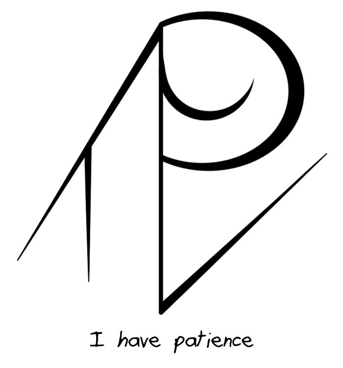 “i Have Patience” Sigil Requested By Anonymous - Line Art Clipart ...