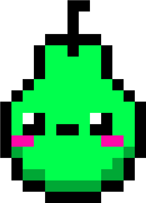 Pear - Pixel Art Head Shape Clipart - Full Size Clipart (#2212481 ...