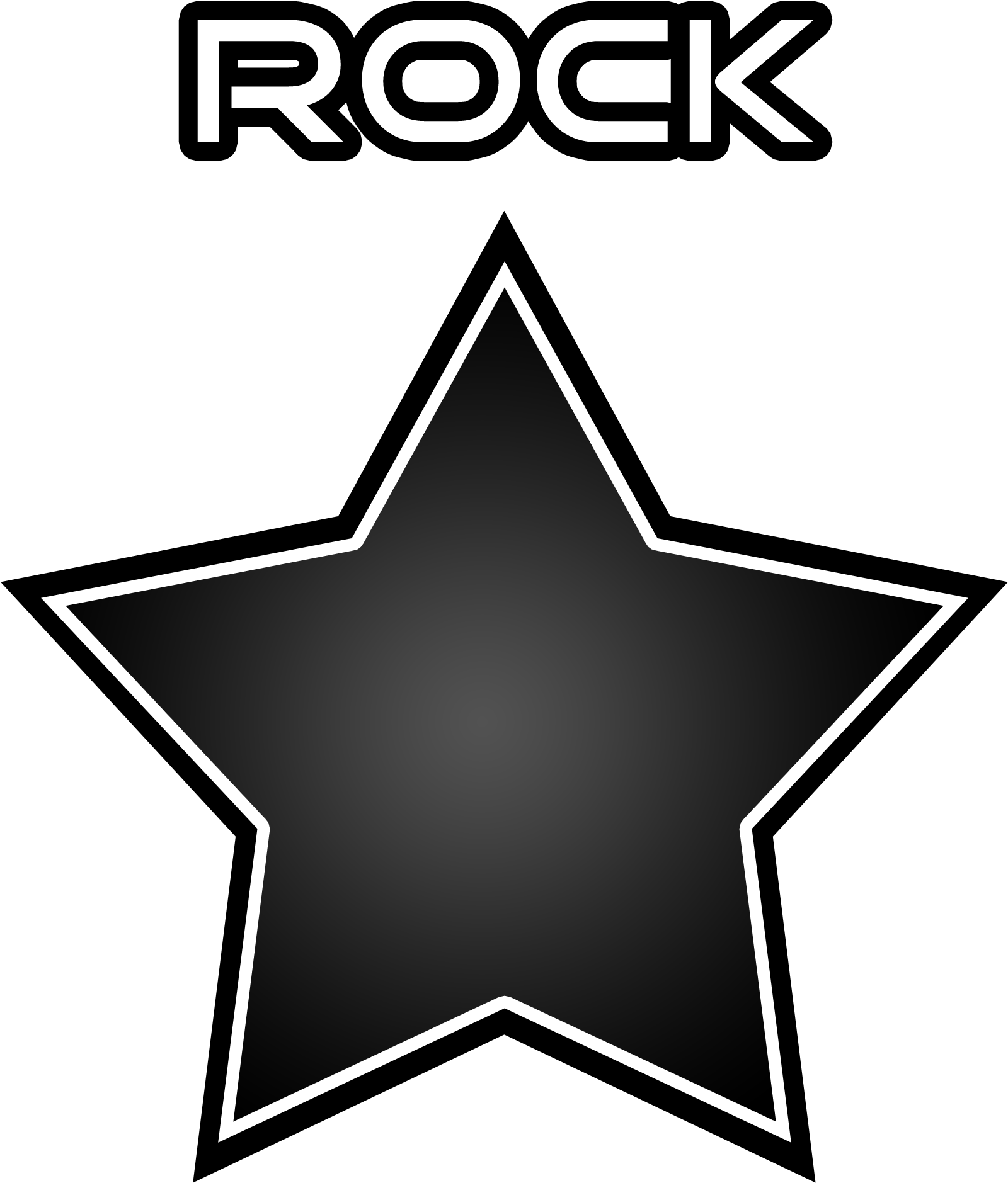 Rock Star White Clipart - Full Size Clipart (#2218064) - PinClipart