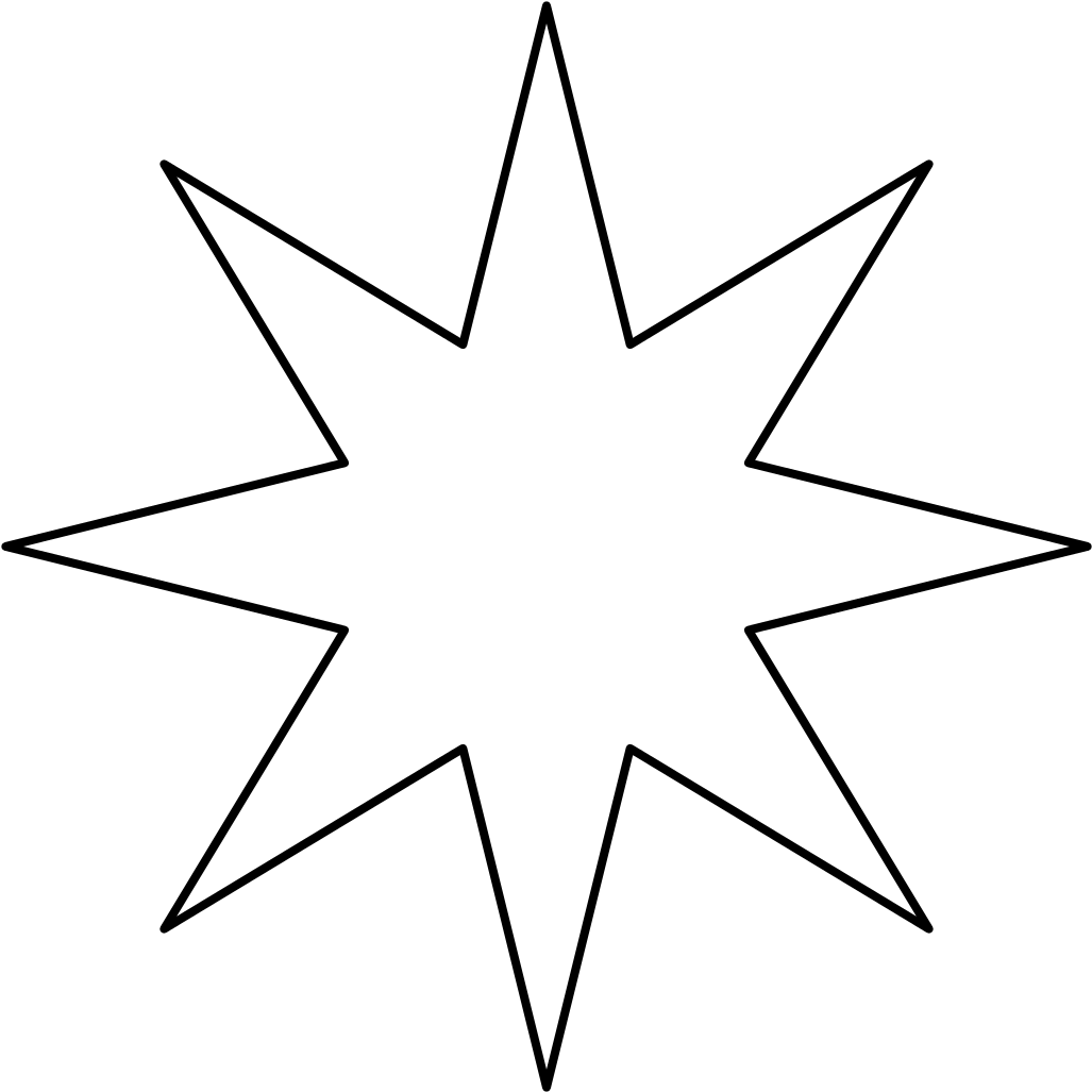 8 Point Star Black Void Clipart - Full Size Clipart (#2221670) - PinClipart