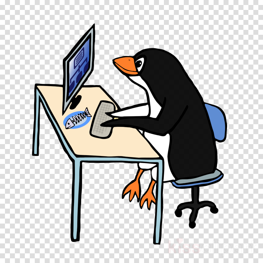 Penguin At Computer Clipart Penguin Tux Clip Art - Png Download - Full ...