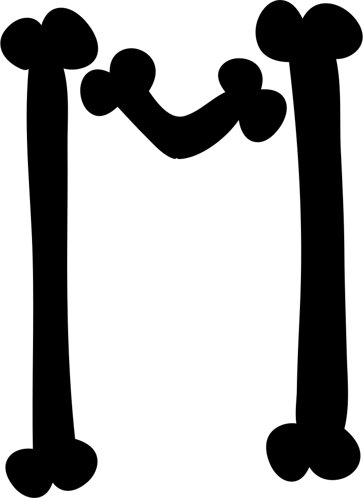 Clip Art Letter Of Filled Bones - Png Download - Full Size Clipart ...