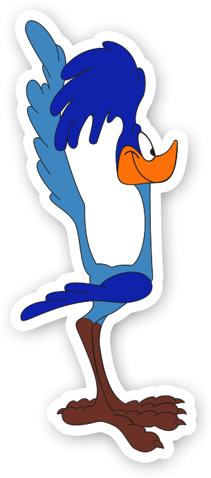Road Runner Sticker Clipart - Full Size Clipart (#2286594) - PinClipart