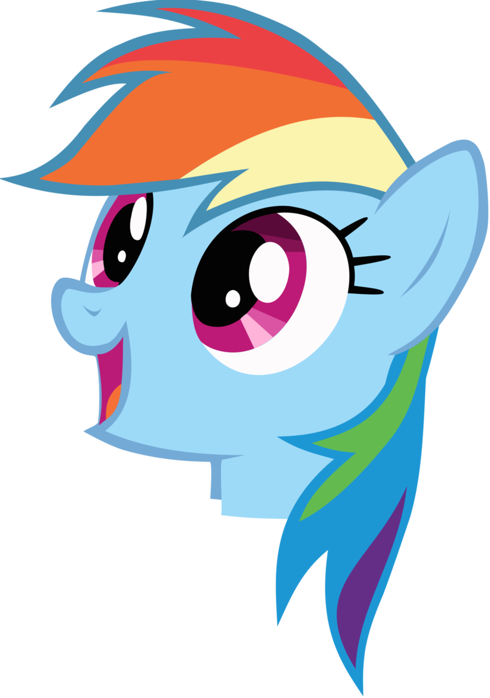 My Little Pony Clipart Head - My Little Pony Rainbow Dash Head - Png ...