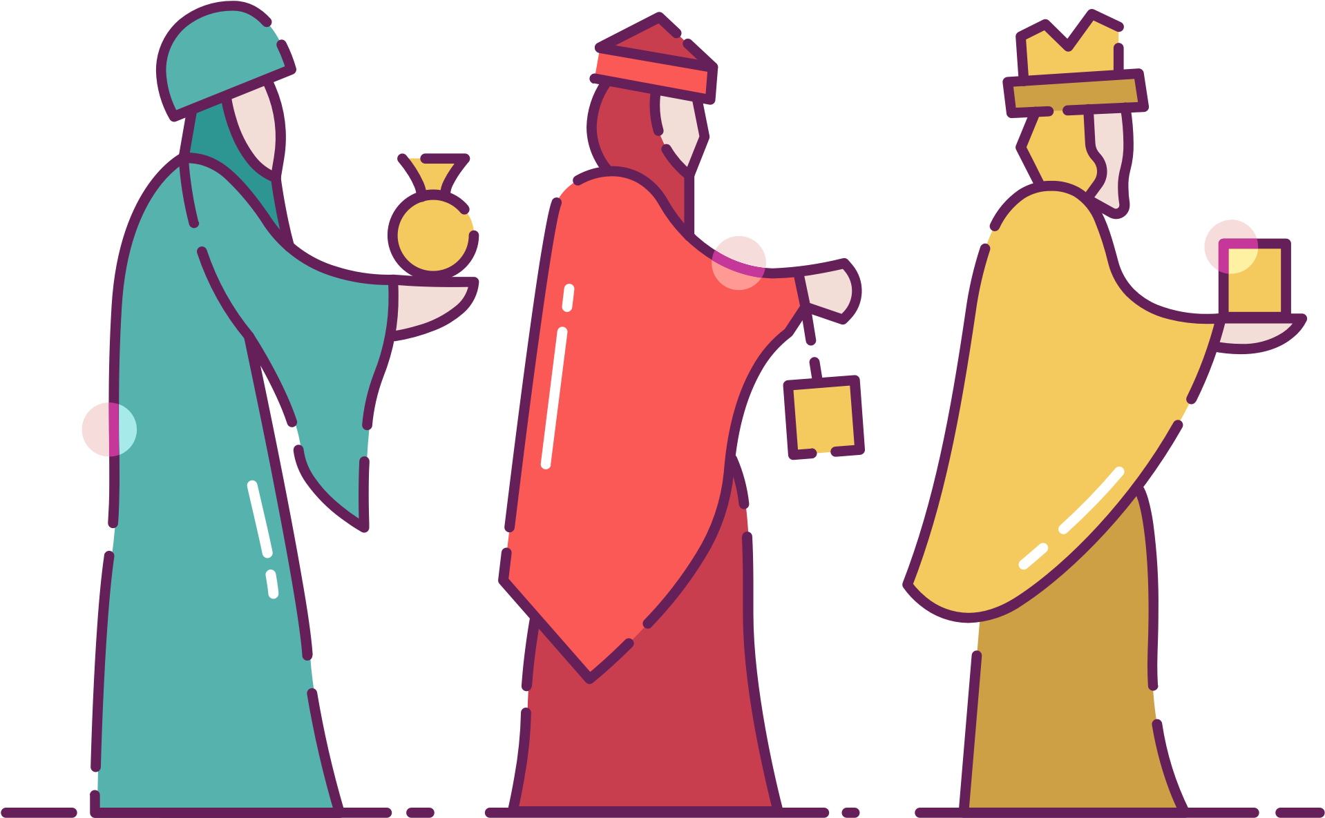 Three Wisemen Bringing Gifts Clip Art - Png Download - Full Size ...