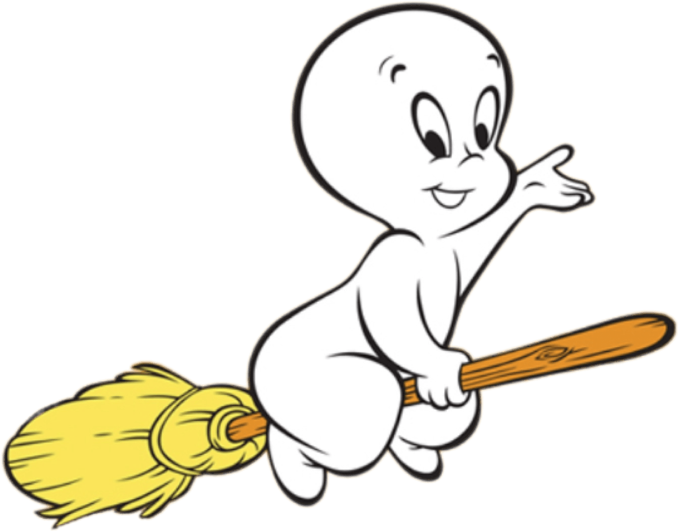 Casper Flying On A Broom Clipart - Full Size Clipart (#2310266 ...