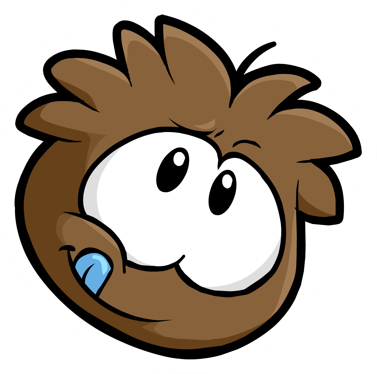 Brown Puffle Pin Icon Clipart - Full Size Clipart (#2310974) - PinClipart